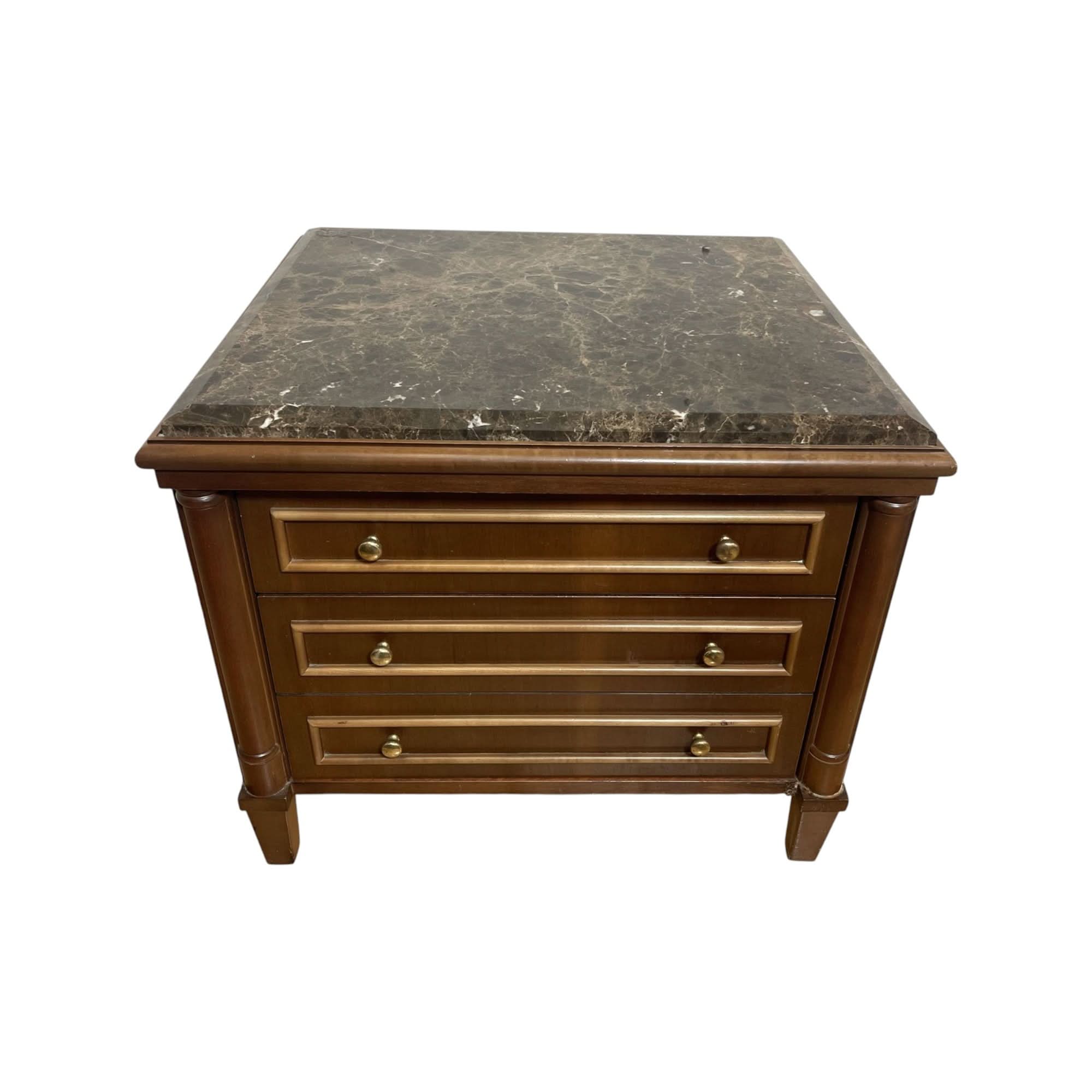 Shop Classic Marble Top Bedside Locker | Bazaa