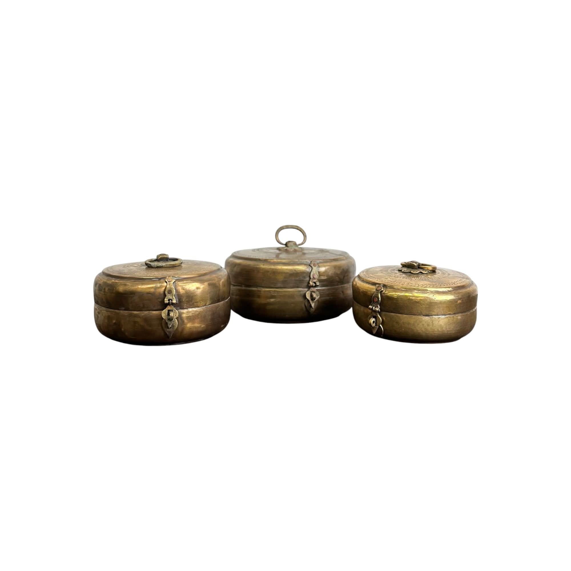 Shop Medium Brass Chapati Box I | Bazaa