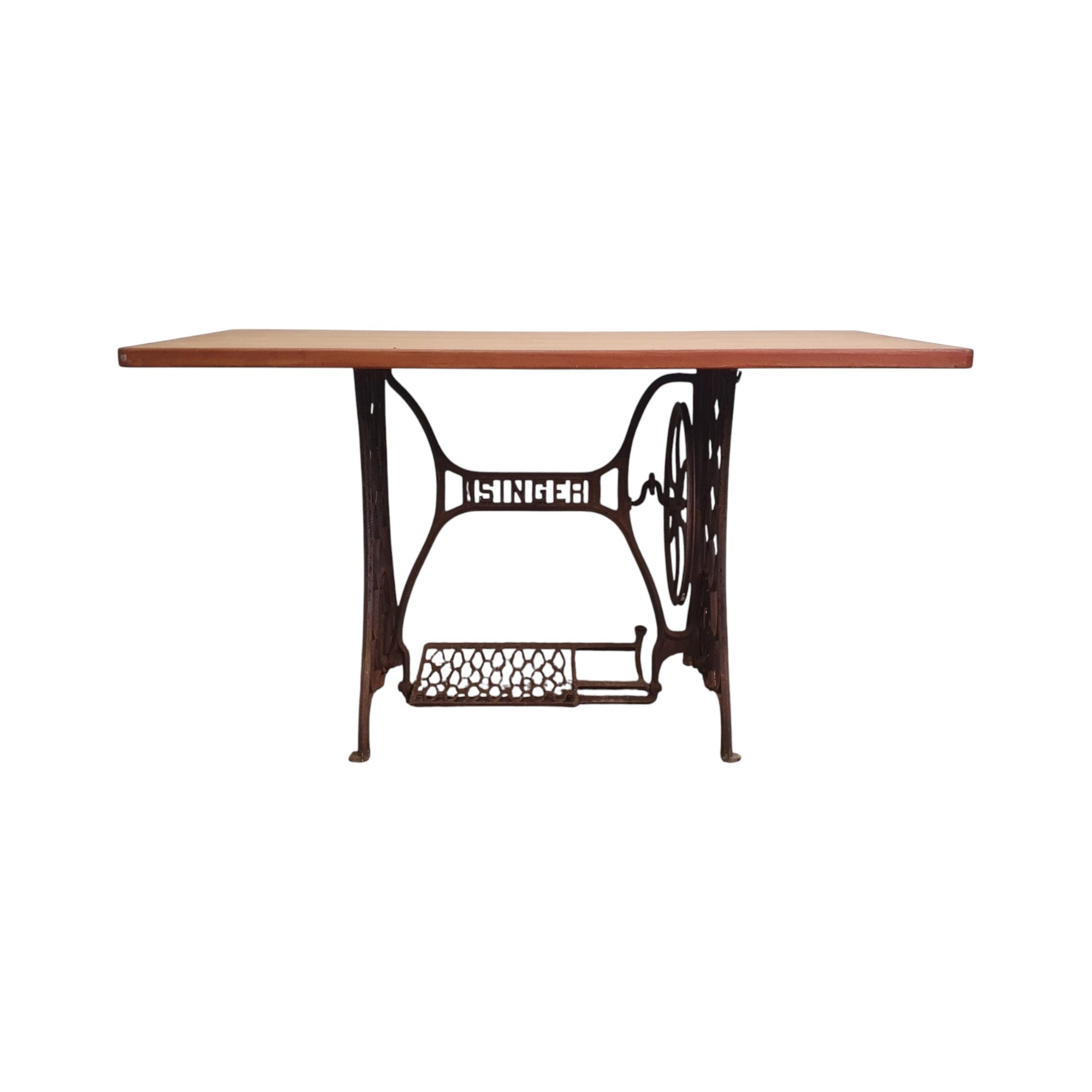 Shop Vintage Cast Iron Singer Sewing Machine Base with Timber Table Top ...